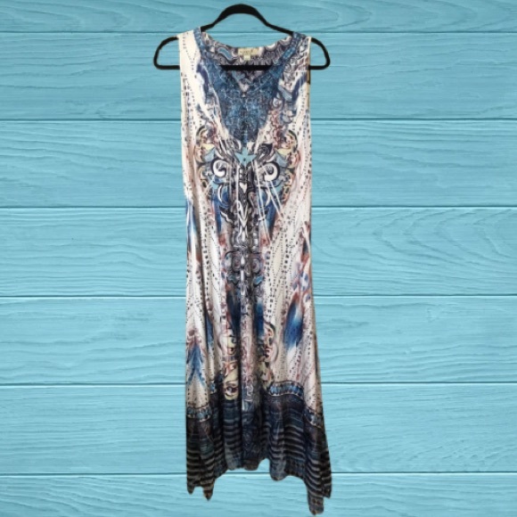 ONE WORLD | Dresses | One World Sleeveless Maxi Dress Large | Poshmark